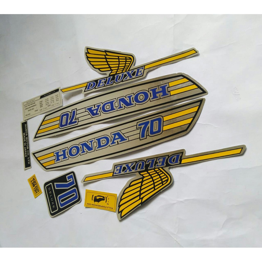 Honda 70 black and yellow motorbike striping sticker | Shopee Philippines
