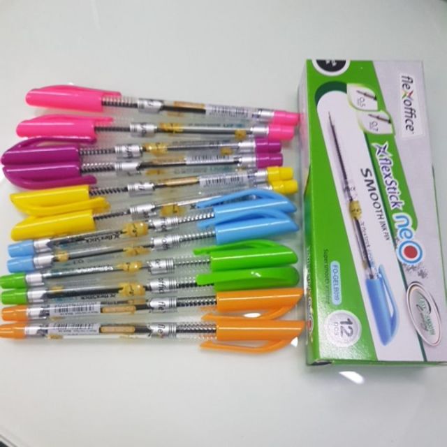 Flexstick Neo 0.7mm black ink pen 12's | Shopee Philippines