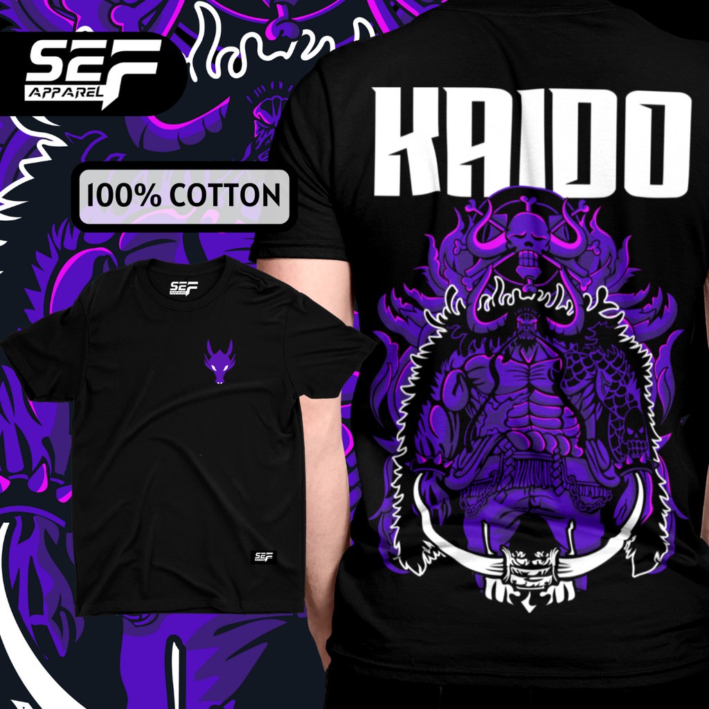 SEF Clothing KRIDO Apparel Anime Series One Piece Black T-shirt White ...