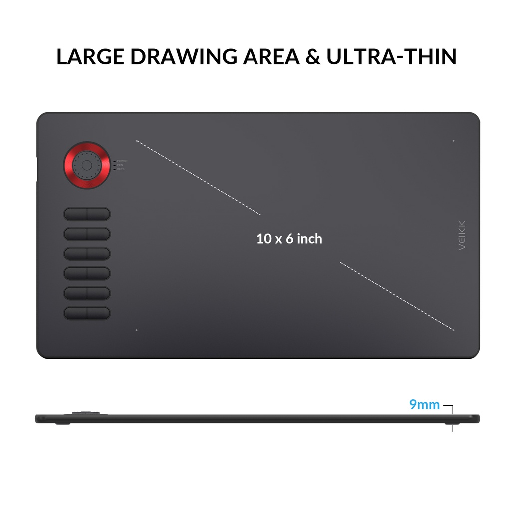 VEIKK A15PRO Digital Graphic Drawing Tablet 8192 Levels 290PPS With ...