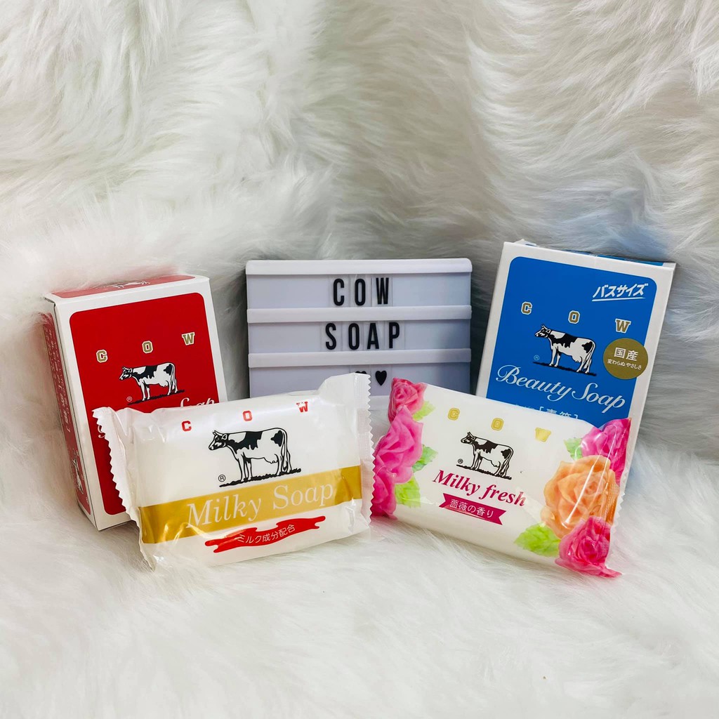 Japan Cow Soap (Beauty Soap - Red & Blue, Milky Soap and Milky Fresh ...