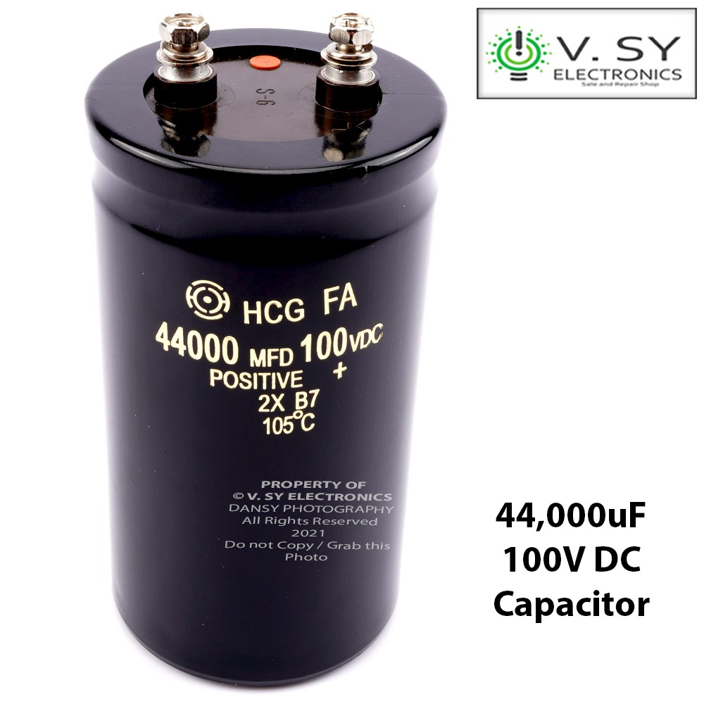 44000uF 100V DC Capacitor Aluminum Screw Type Electrolytic High ...