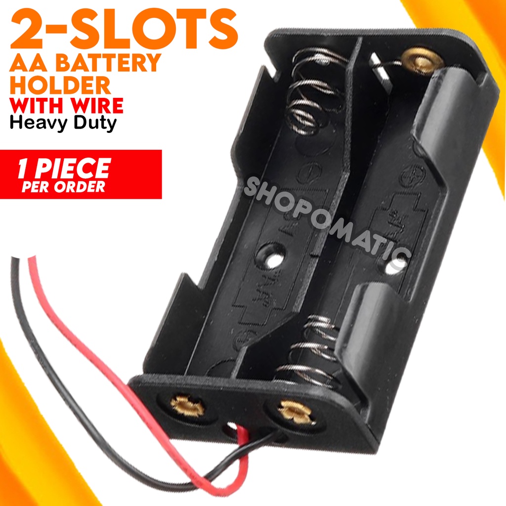 🟧AA/AAA Battery Holder Single Double Triple Quad With Wire Lead Arduino ...