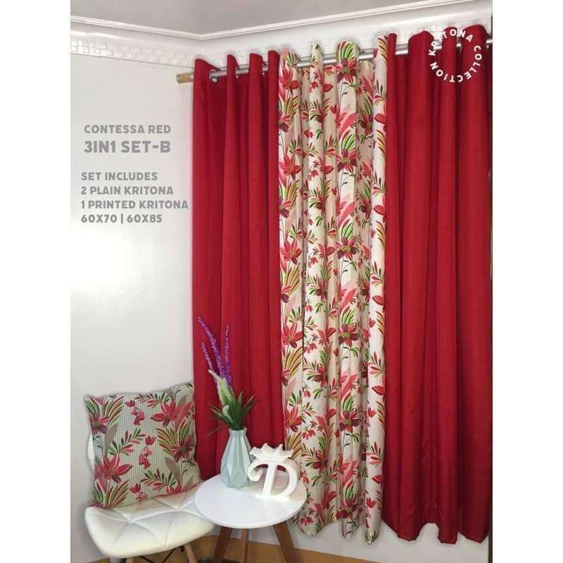 CONTESSA RING CURTAIN - US KATRINA AND CRETONA 3 IN 1 | Shopee Philippines