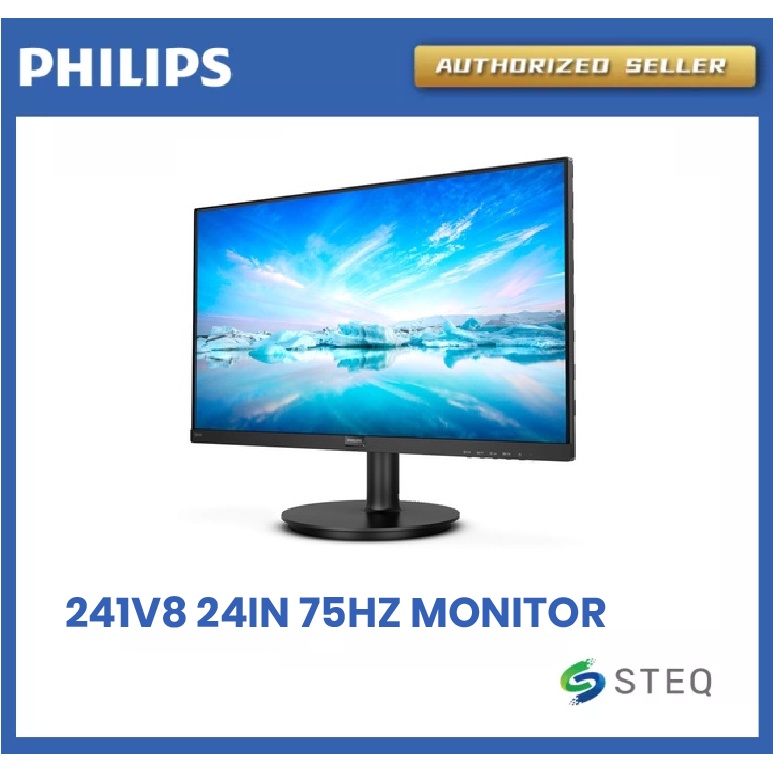 STEQ PHILIPS 241V8 24IN IPS 1920X1080 75HZ MONITOR VGA HDMI VESA ...
