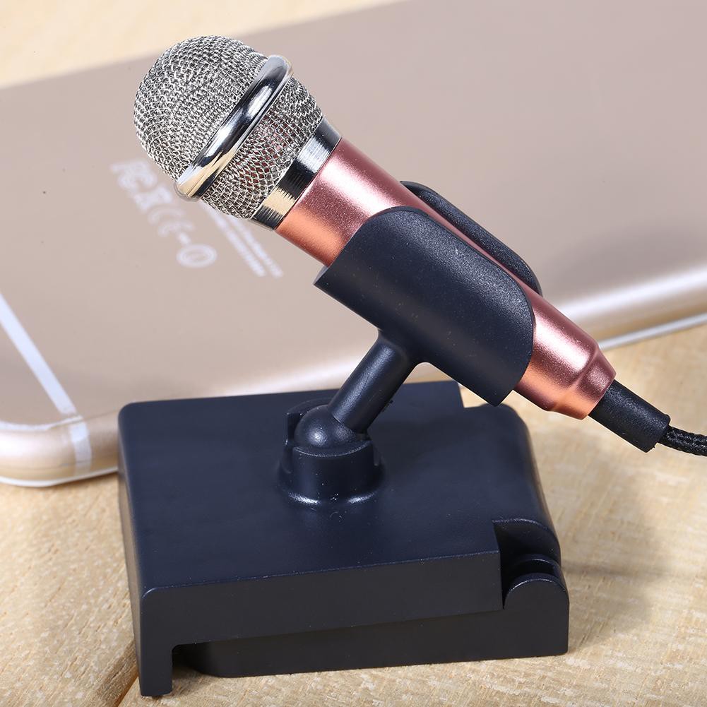 Mini Condenser Microphone with 3.5mm Plug Mobile Phone and Mic Stand ...