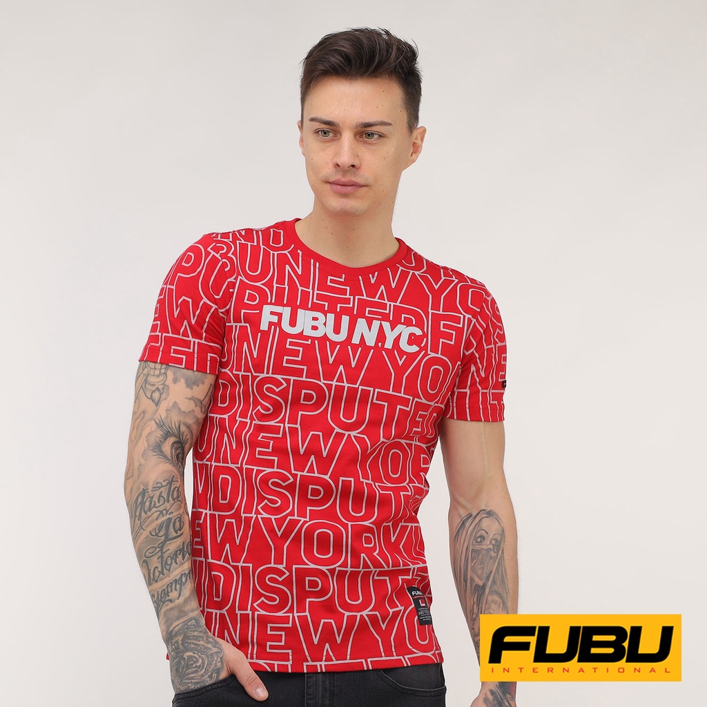 Fubu Round Neck Muscle Fit FBT01B-2748 (Red) | Shopee Philippines