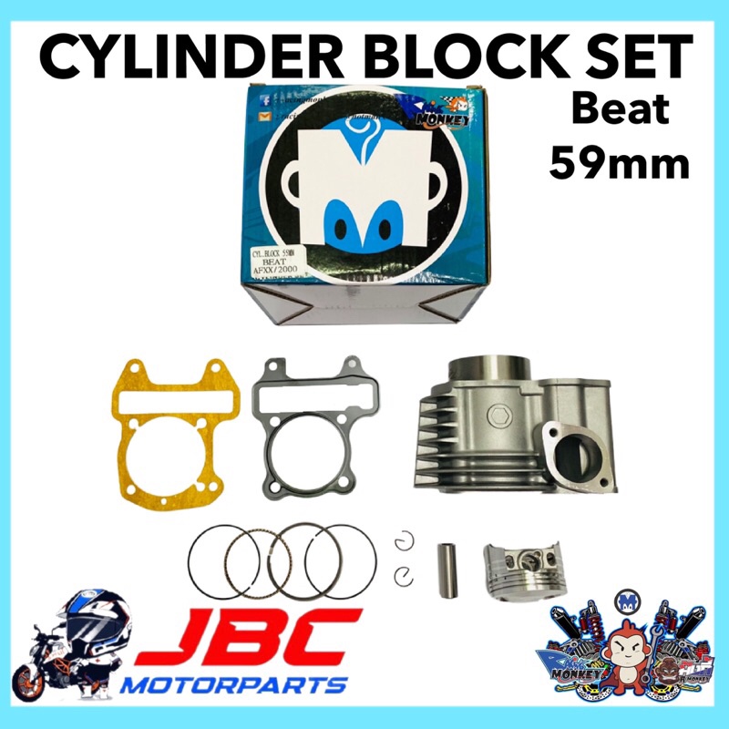 Racing Monkey Cylinder Block Beat 55mm | Shopee Philippines