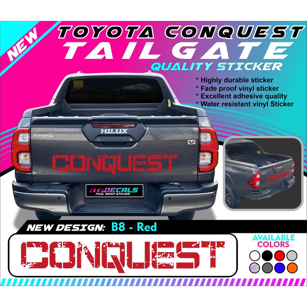 Toyota Hilux Conquest Decals Sticker | Shopee Philippines
