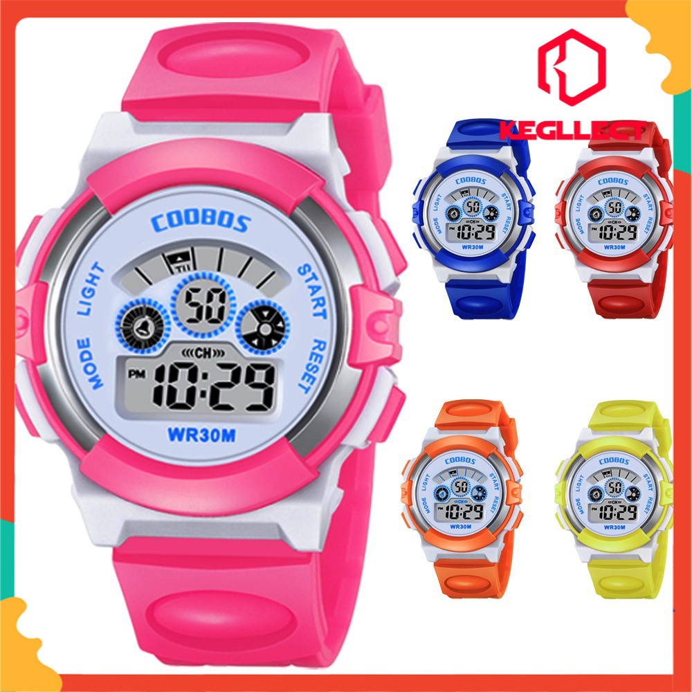 Coolboss Cute Kids Sports Watch Rubber Led Children's Digital Watches ...