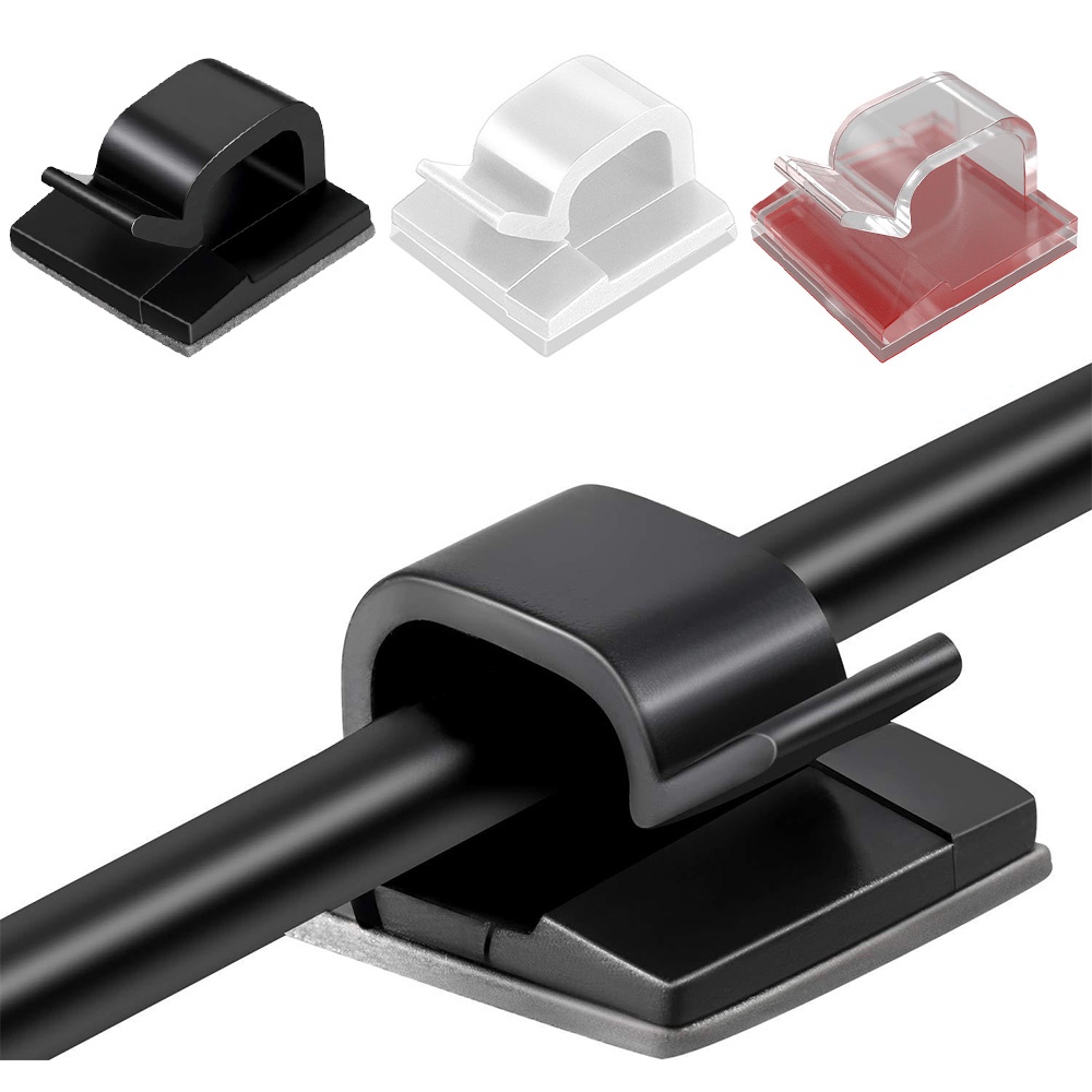 10 Pcs Wall Home Office Wire Organisers Fasteners Desk Surface Cable ...