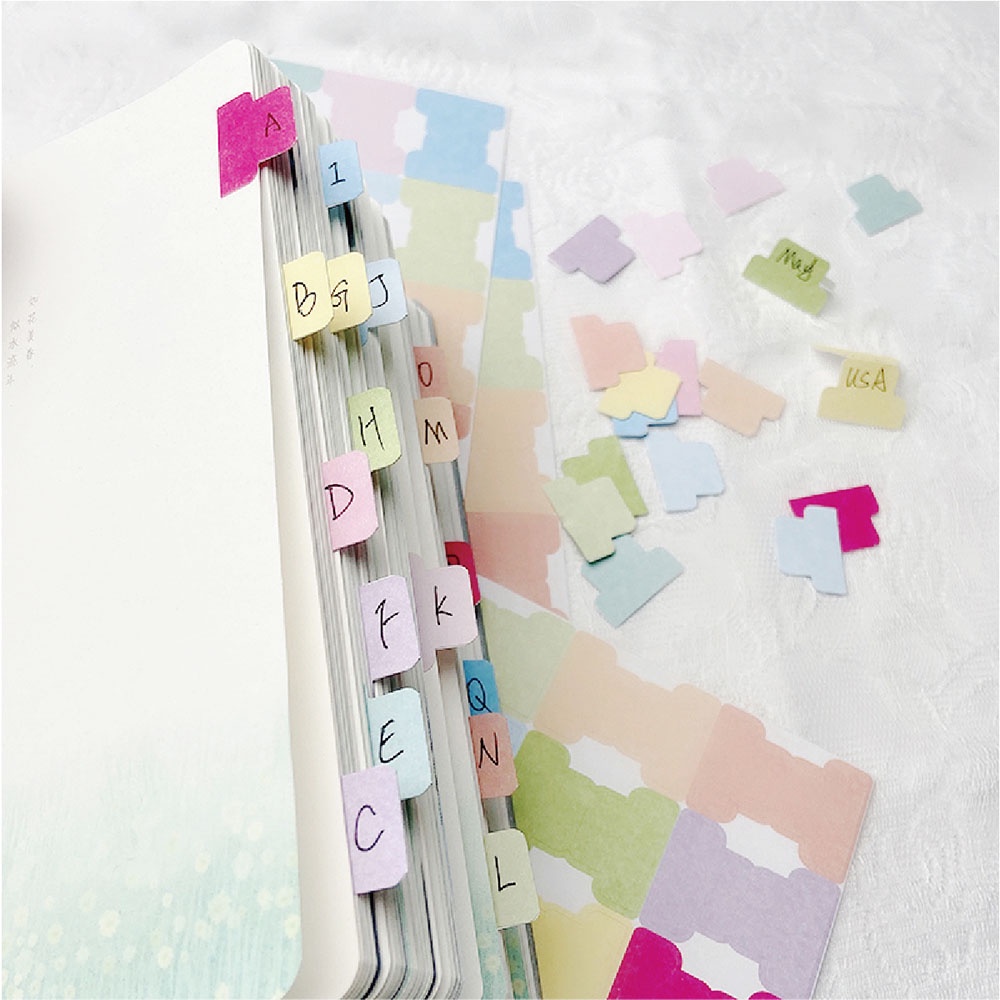 5 Sheets Self-adhesive Index Label Sticker Personalized Journal Tabs ...