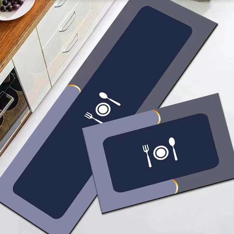 2in1set 2pcs Kitchen mat diatom mud soft mat floor mat water absorption ...