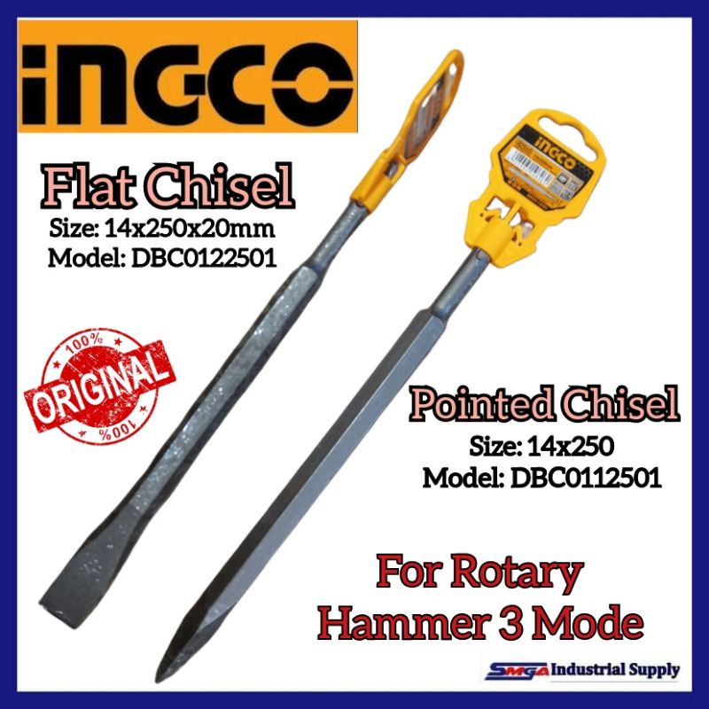Ingco Rotary Hammer 3mode Chisel / Pointed Chisel / Flat Chisel (sold ...