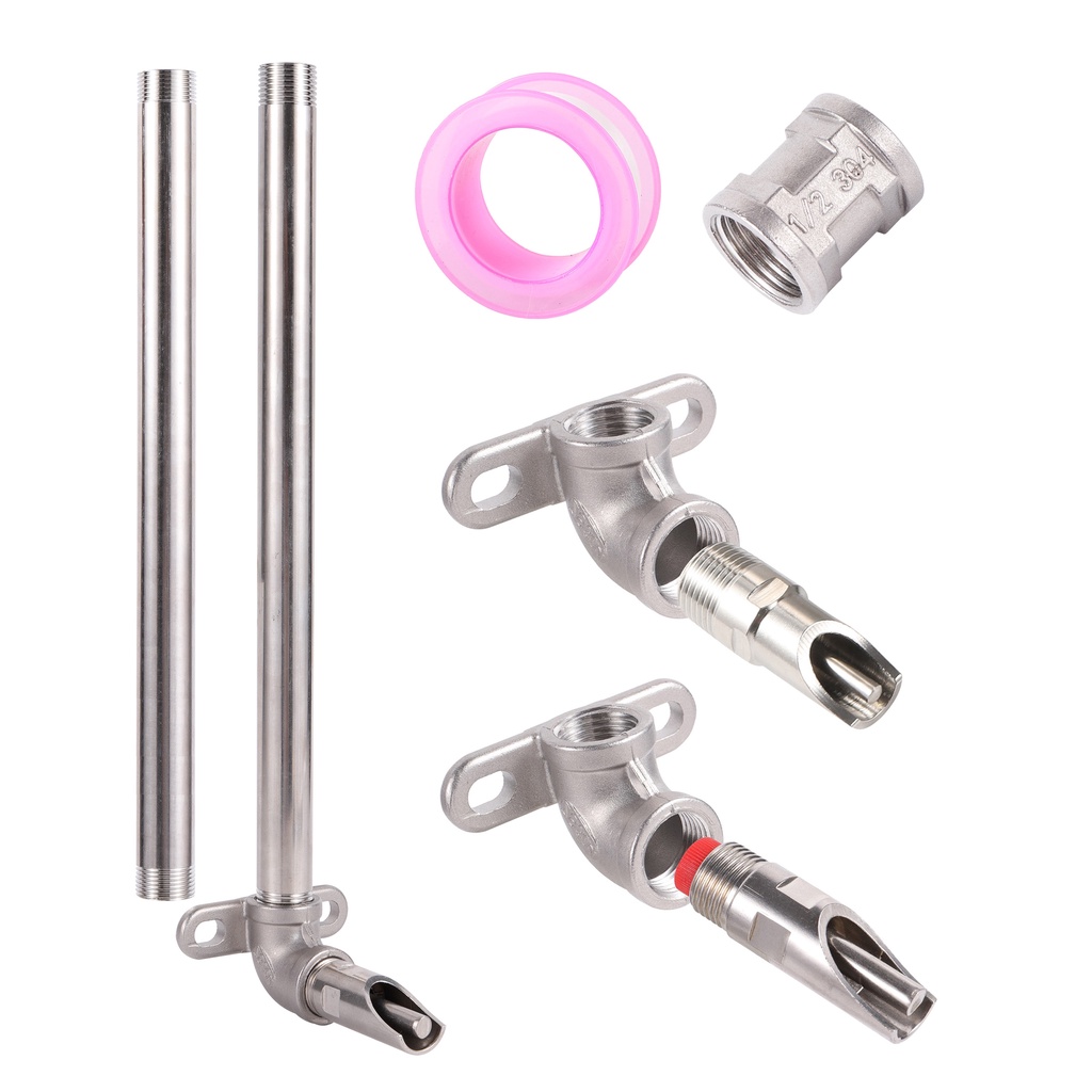 1set Piglet Automatic drinker Kit Stainless Steel Pig Drinker 1/2 ...