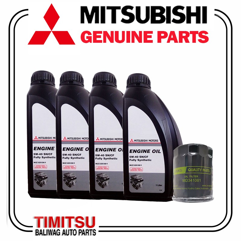 MITSUBISHI FULLY SYNTHETIC 5W-40 CHANGE OIL BUNDLE XPANDER / LANCER ...
