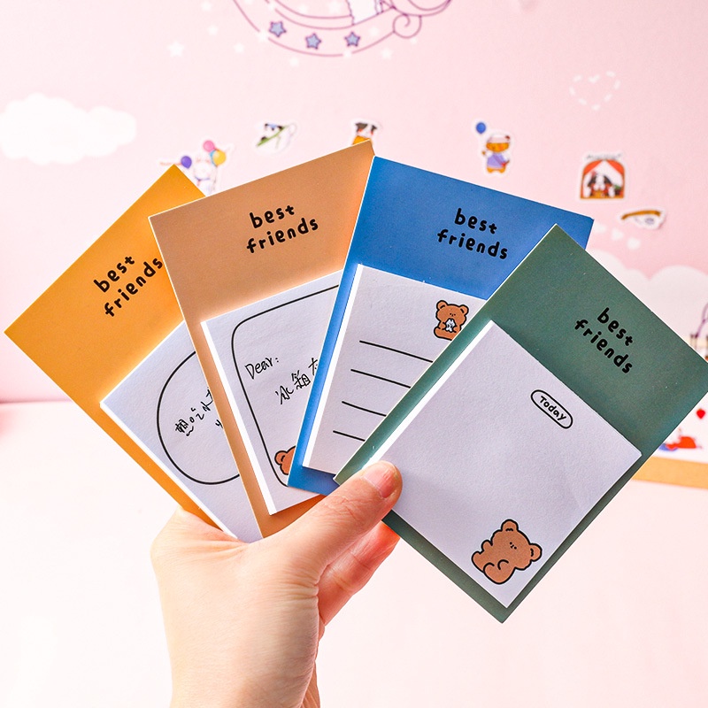 Cartoon note paper portable notepad Office Message stickers Simple and ...