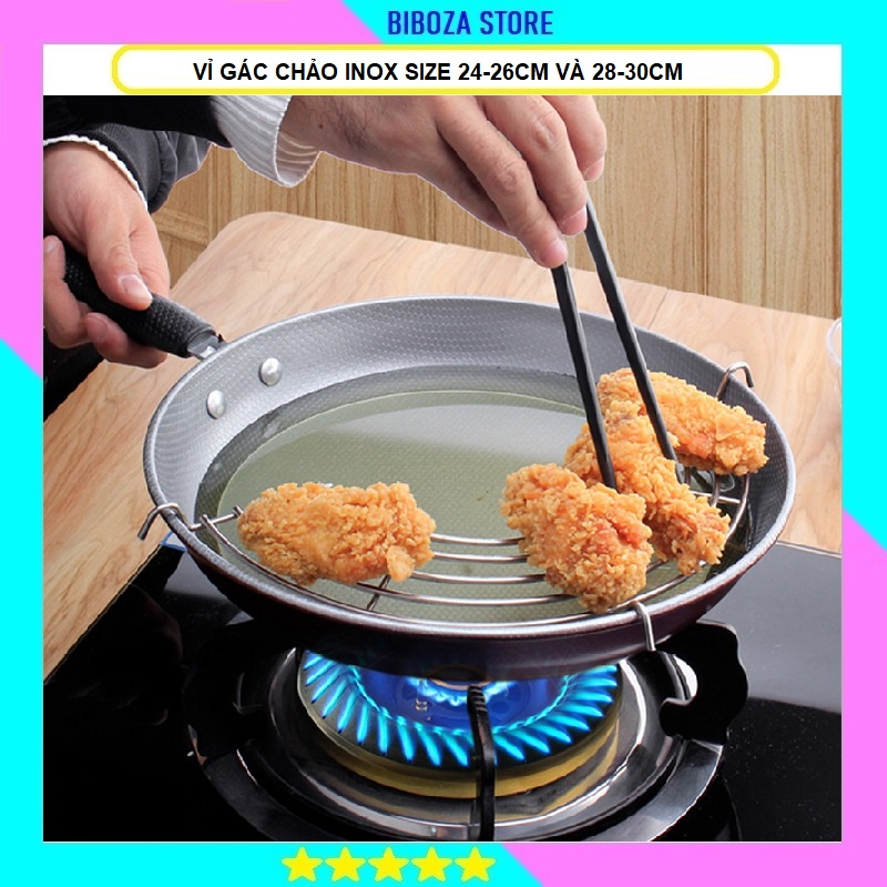 Stainless Steel Pan Rack for Drying Grease and Draining Fried Foods 24 ...