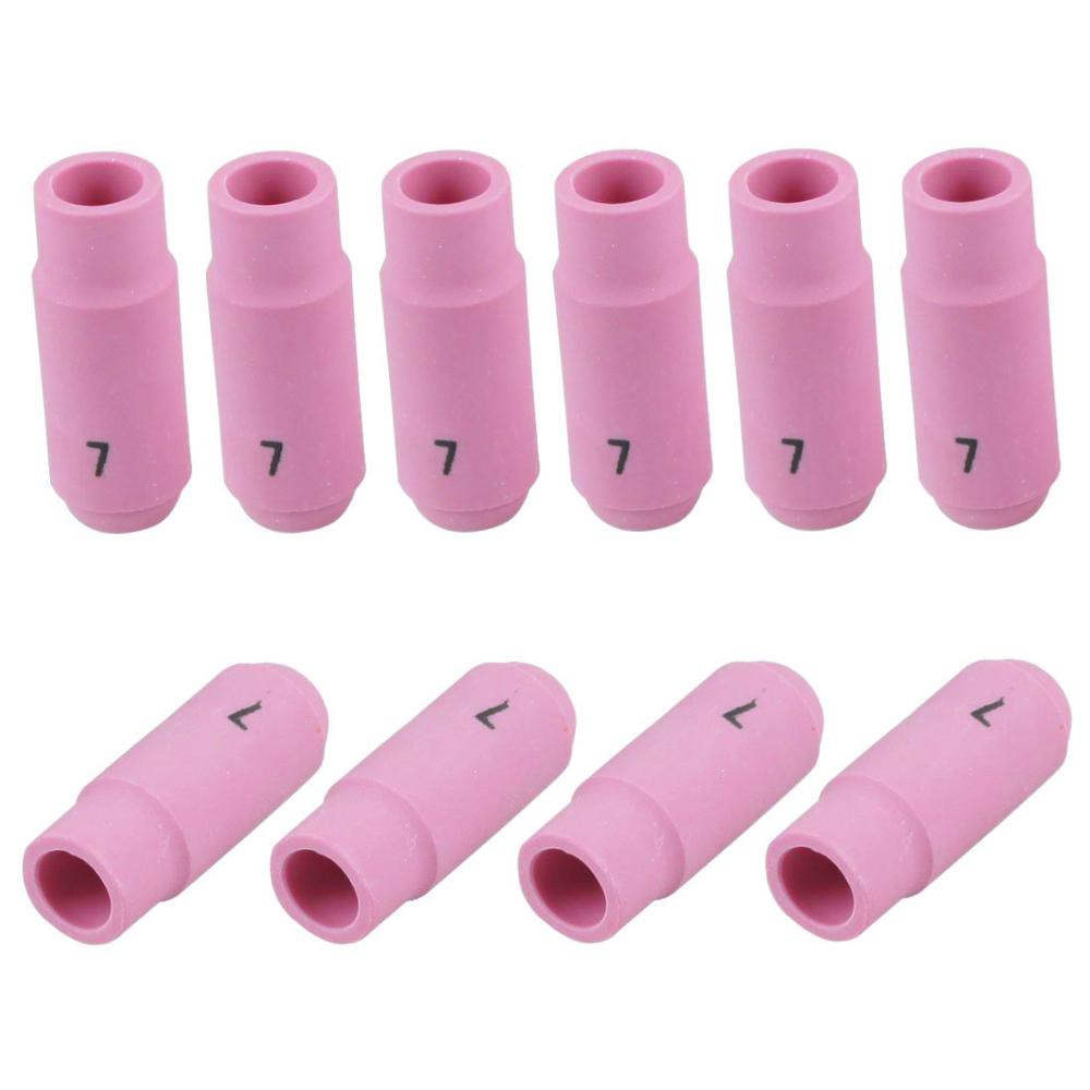 10 PCS #7 10N47 TIG Alumina Nozzles Ceramic Cap Shield Cup TIG Torch ...