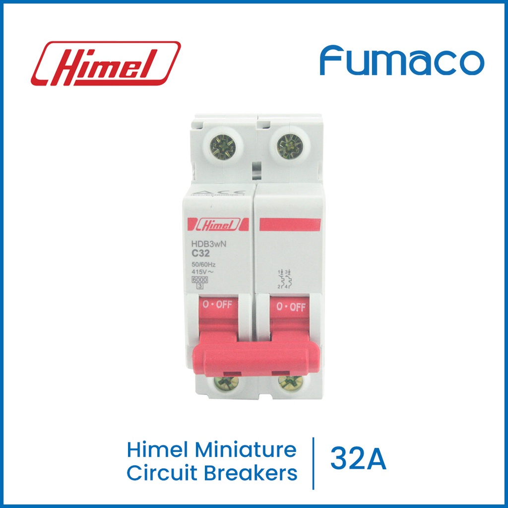 Himel Miniature Circuit Breaker - 2A-125A MCB Amperes 2A 16A 32A 20A 40A 50A 63A Authentic ...
