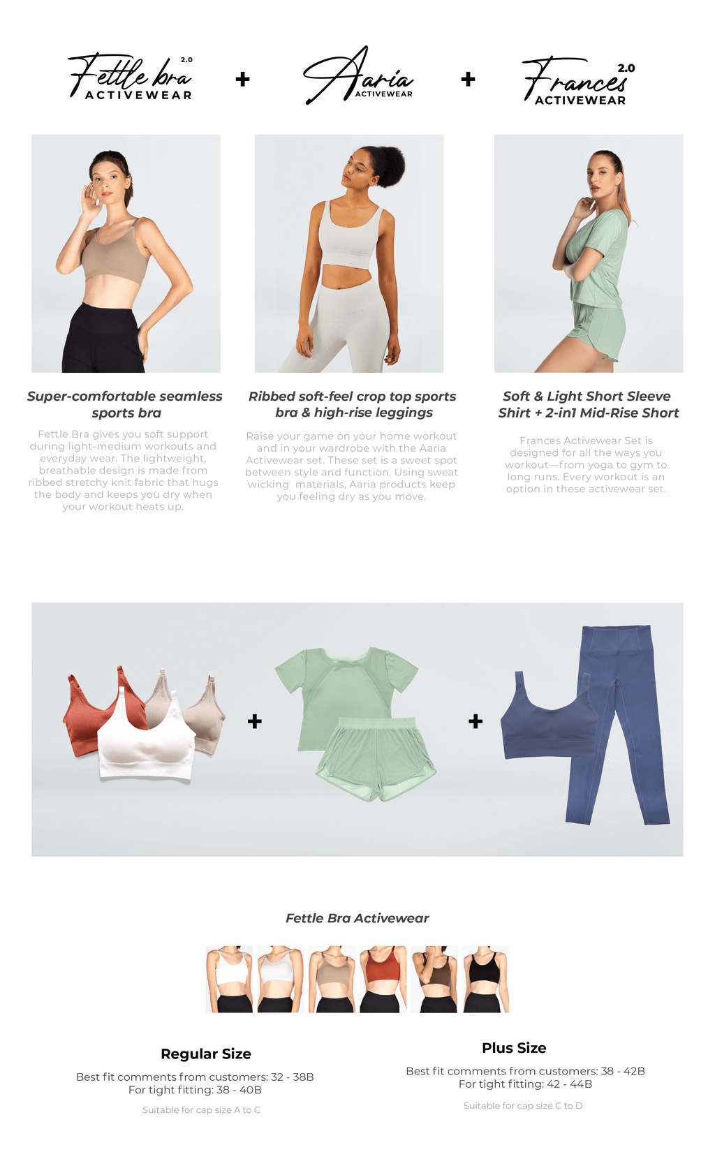 Supra Sports Bundle 2 Activewear Fettle Bra Plus Frances Aaria Sports ...