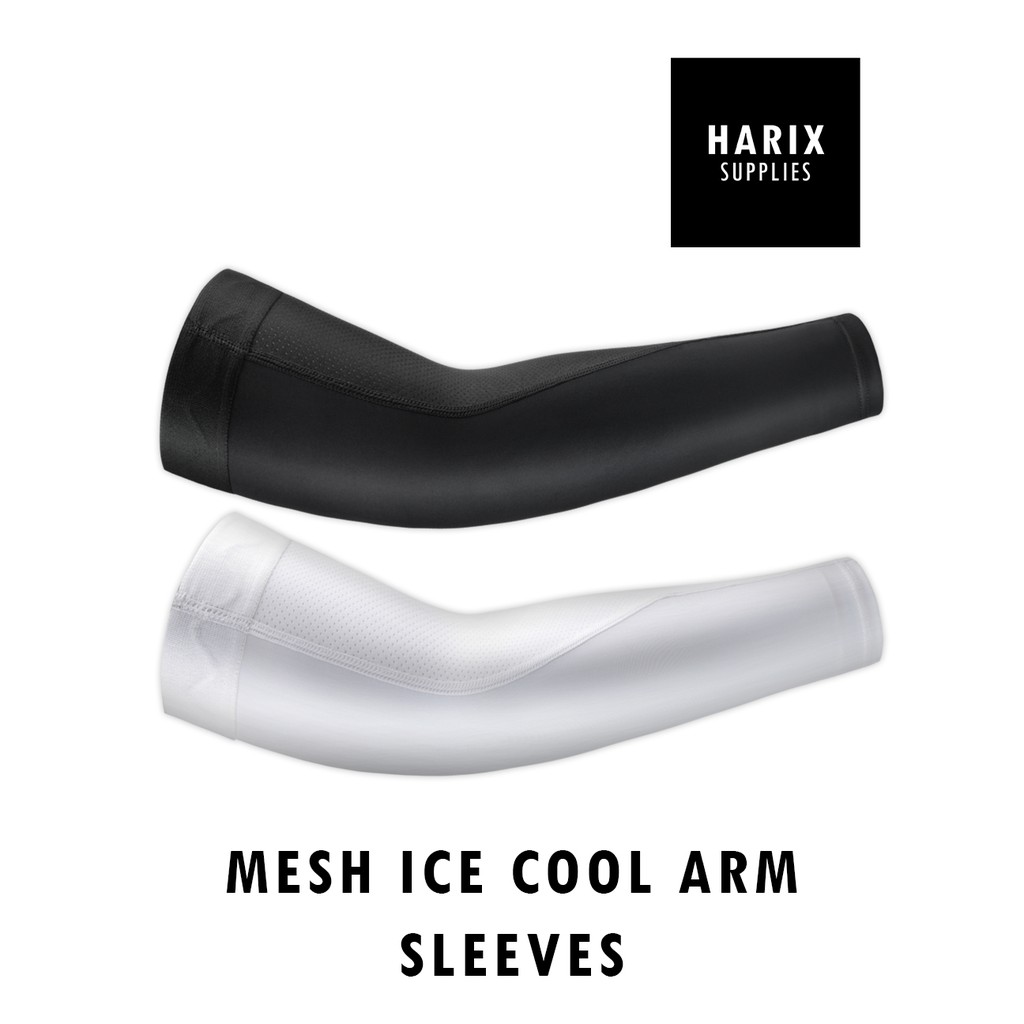 Handsocks Mesh Arm Sleeves Elbow Hand Cover Ice Cool Sports Safety UV ...