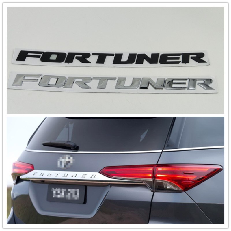 For Toyota Fortuner Tailgate Emblem Stickers Rear Tunk Logo Badge ...