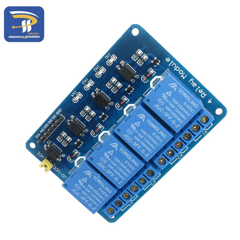 4 channel relay module 4-channel relay control board with optocoupler ...