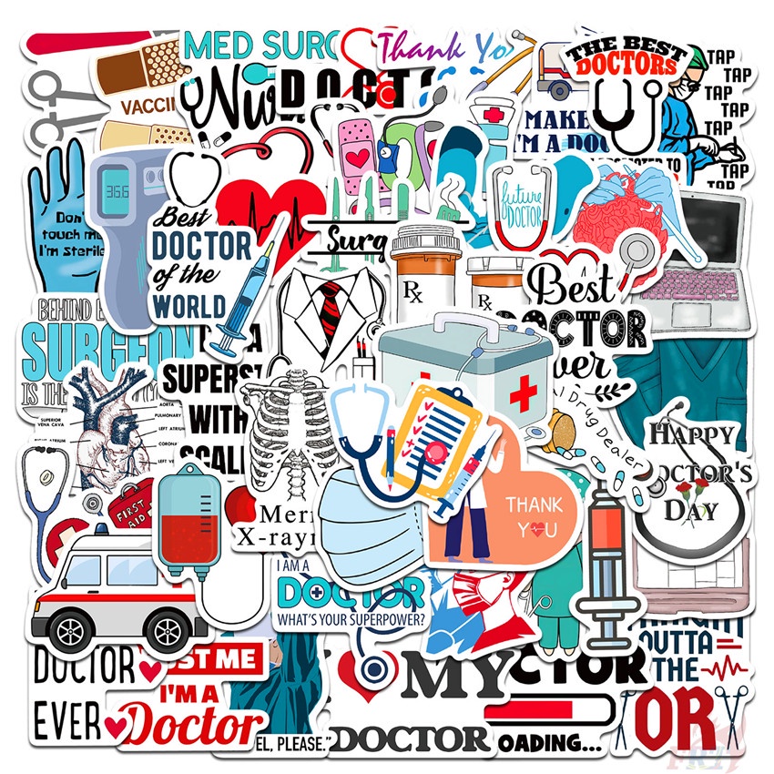Best Doctor Ever Series 01 Stickers 50Pcs/Set Waterproof DIY Fashion ...