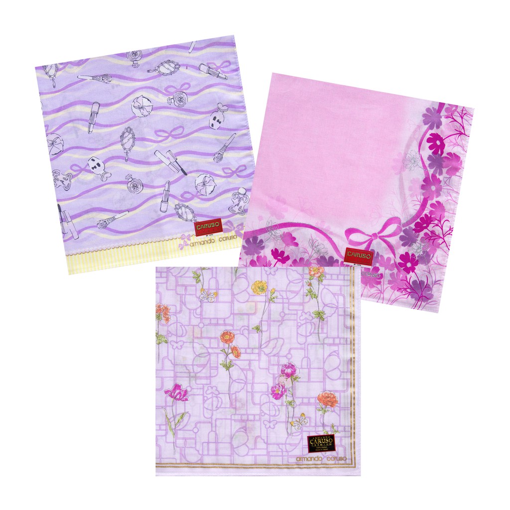 Armando Caruso Ladies' Printed Handkerchief Pastel Series - set of 3 ...
