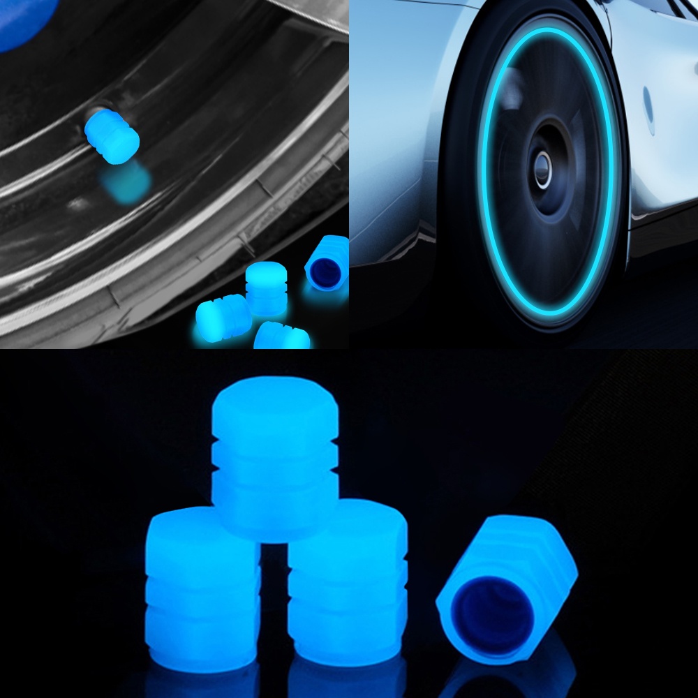 Luminous Car Tire Valve Stem Caps Air Caps Cover Glowing Tire ...