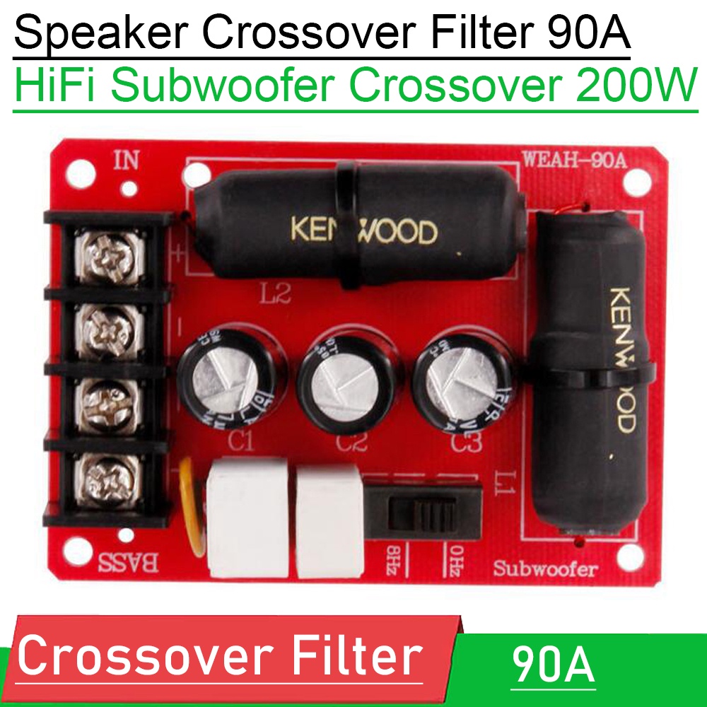 Speaker Crossover Filter 90A HiFi Subwoofer Crossover 200W For Bass ...