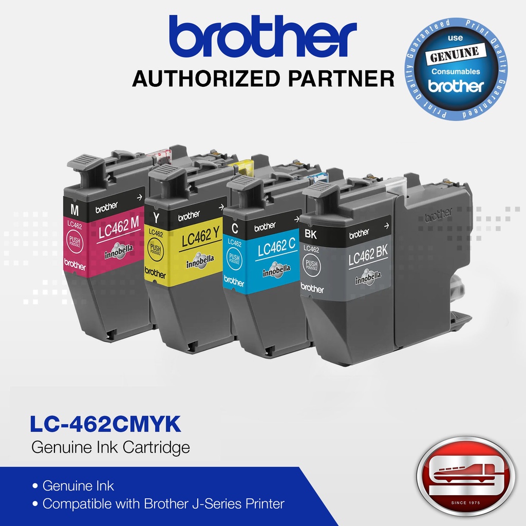 Brother LC-462 CMYK Genuine Ink Cartridge (550 pages yield) | Shopee ...