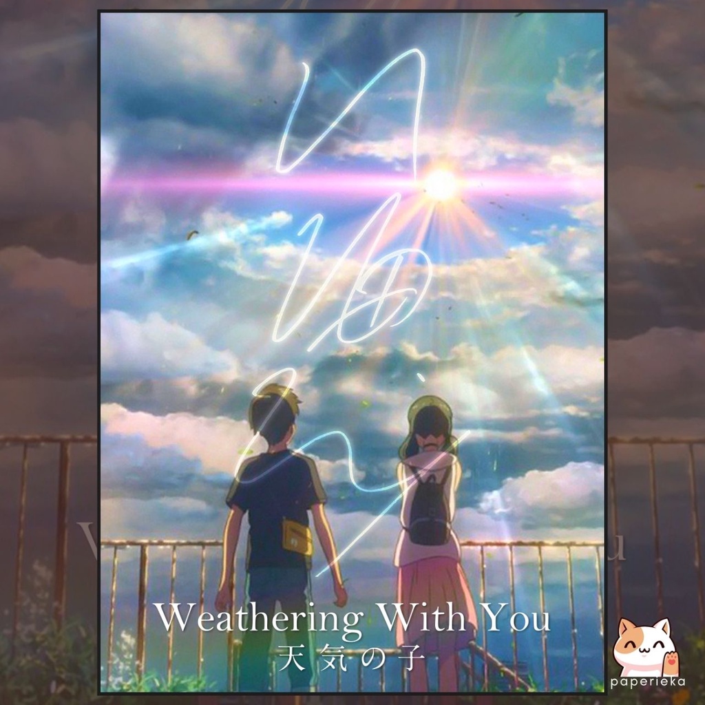 Weathering With You : Official Anime Poster / Sticker / Laminated ...