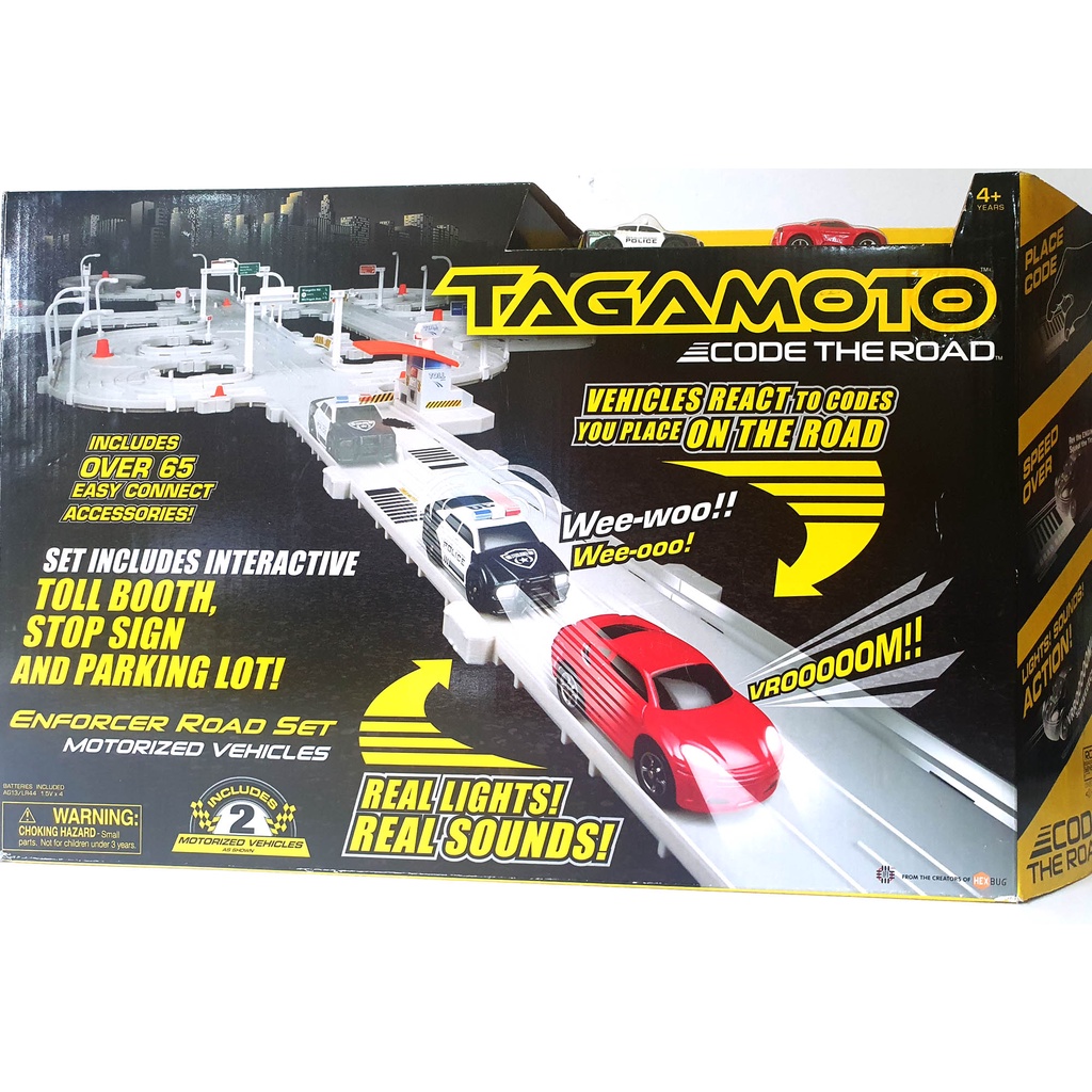 Tagamoto NEW Code The Road Enforcer Road Set Motorized Vehicles Real ...