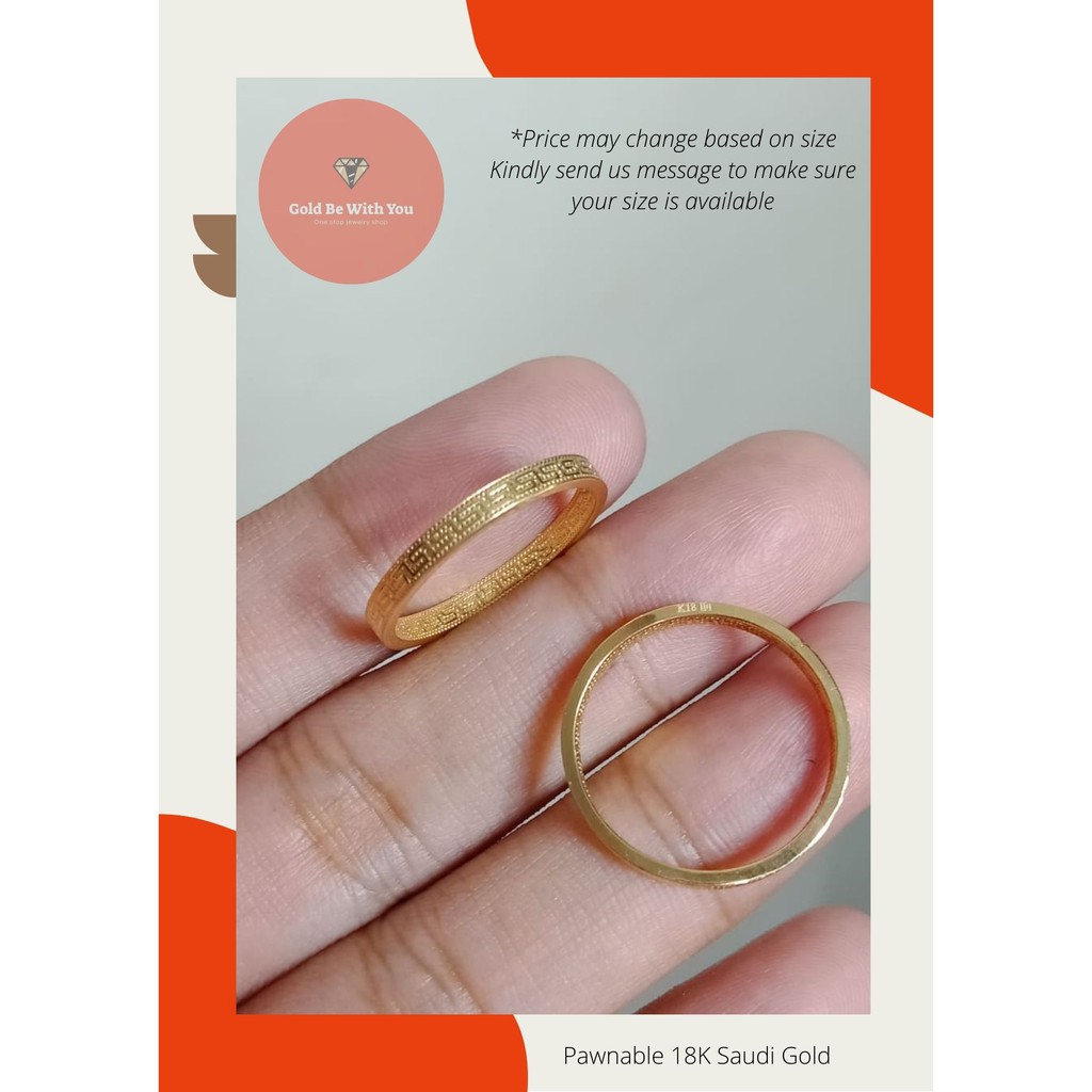 Pawnable 18k Saudi gold Fendi bond ring | Shopee Philippines
