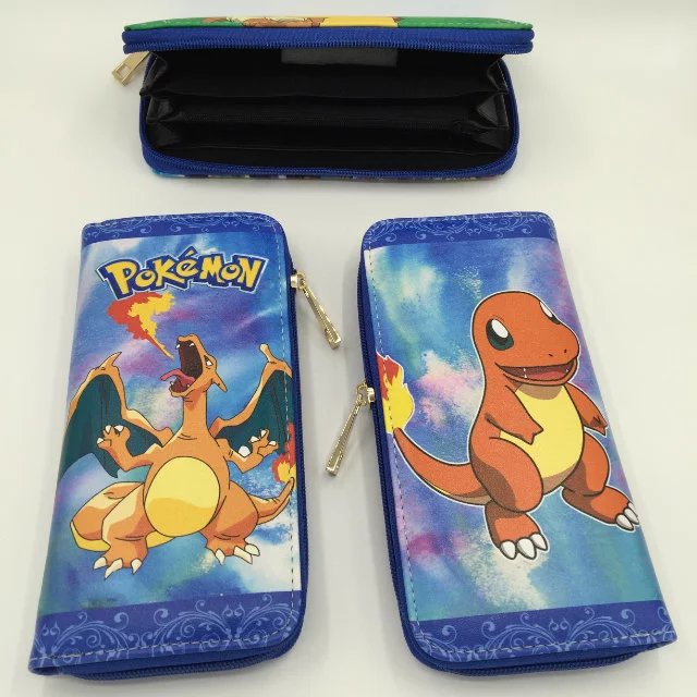Anime Pokemon Go Charmander Long Wallet Pocket Monster Purse Eevee Coin ...