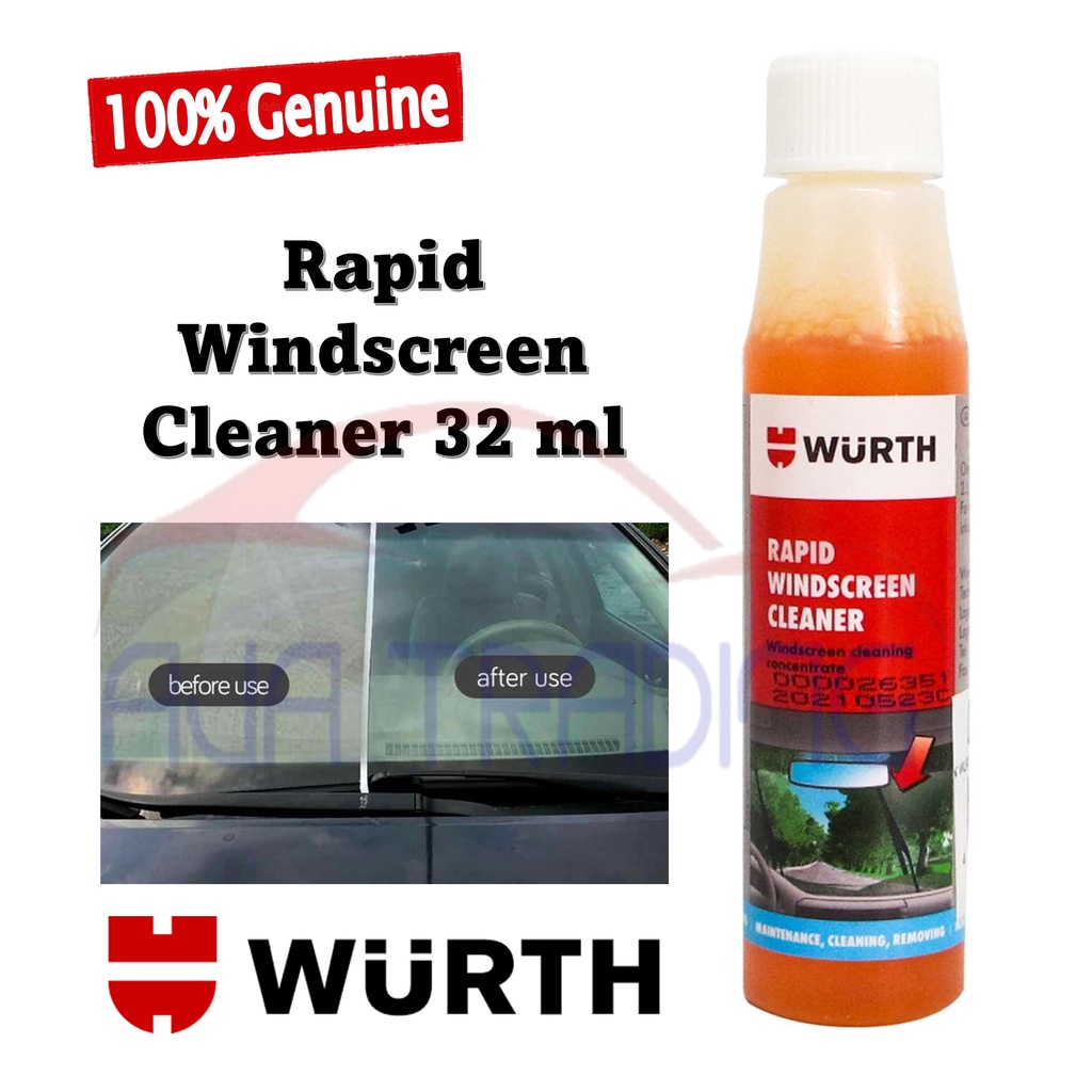 Wuerth Rapid Windscreen Cleaner 32mL - Orange / Blue / Green | Shopee ...
