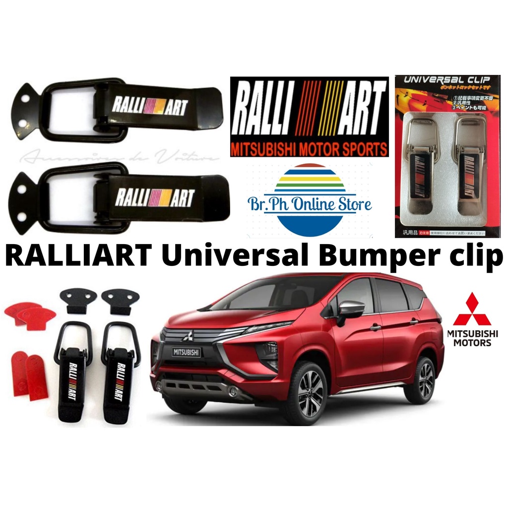 RALLIART Universal Bumper clips For All Mitsubishi Cars BIG Size (02 ...