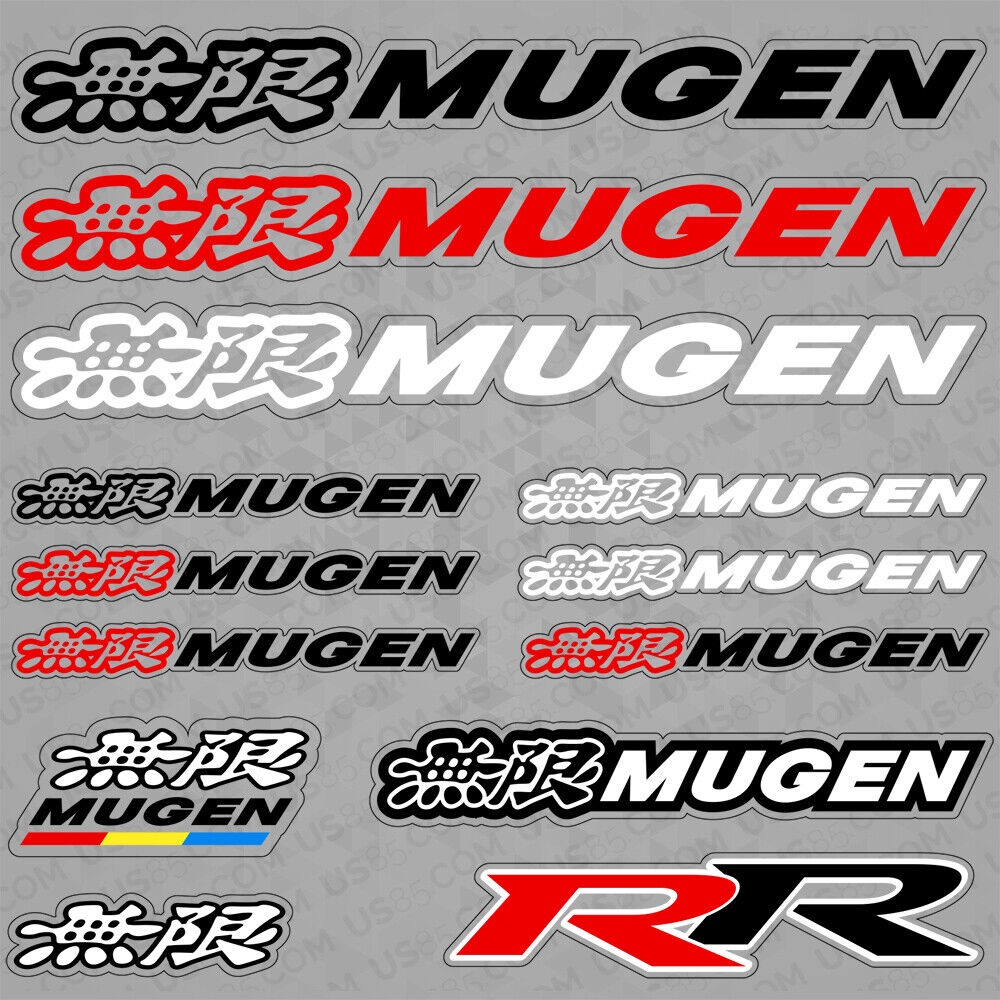 For Honda Mugen 無限 Power RR Car Sticker Decal Stripe Logo Decoration ...