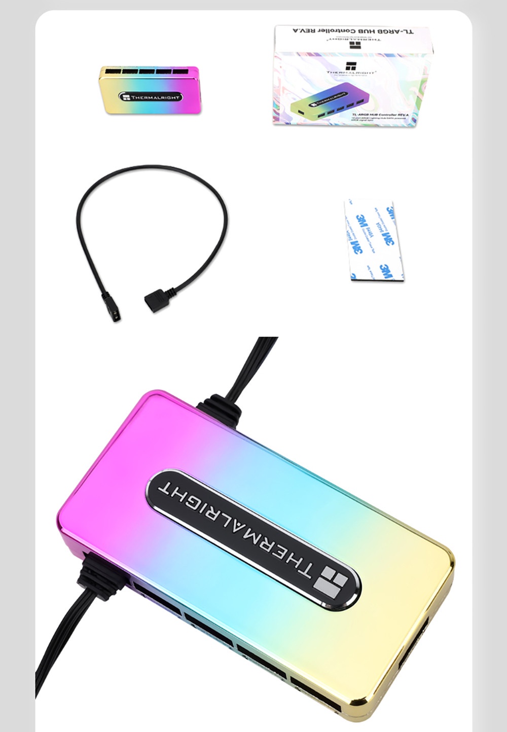 Thermalright ARGB RGB HUB Controller REV.A 5V 3PIN/12V 4PIN motherboard ...