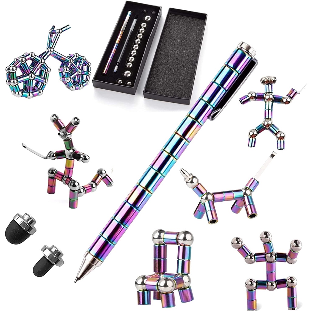 Magnetic Metal Pen Multifunctional Deformable Writing Pen Writing ...