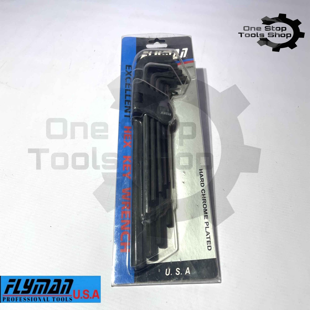 ONE STOP TOOLS SHOP ORIGINAL FLYMAN HEAVY DUTY 9Pcs. Allen Wrench Set ...