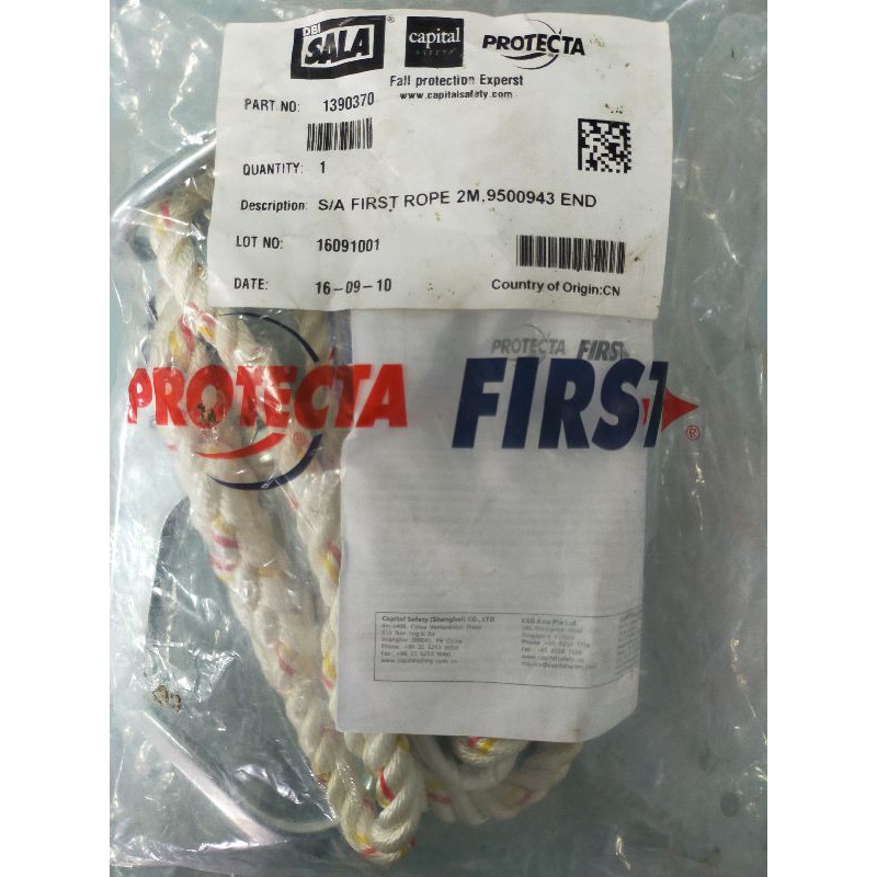 3M Protecta First 1390370 Single Leg Shock Absorbing Lanyard with ...
