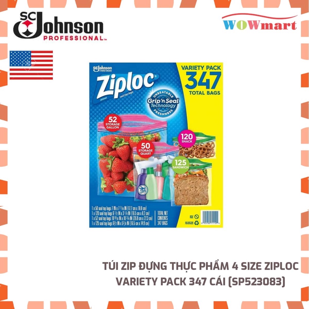 Ziploc Variety Pack 4 sizes Ziploc Variety Pack 347 pieces | Shopee ...