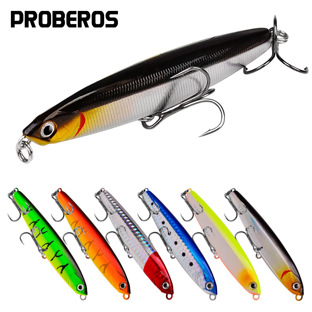 Proberos Sinking Pencil Fishing Lure 10g 14g 18g 24g Bass Trolling ...