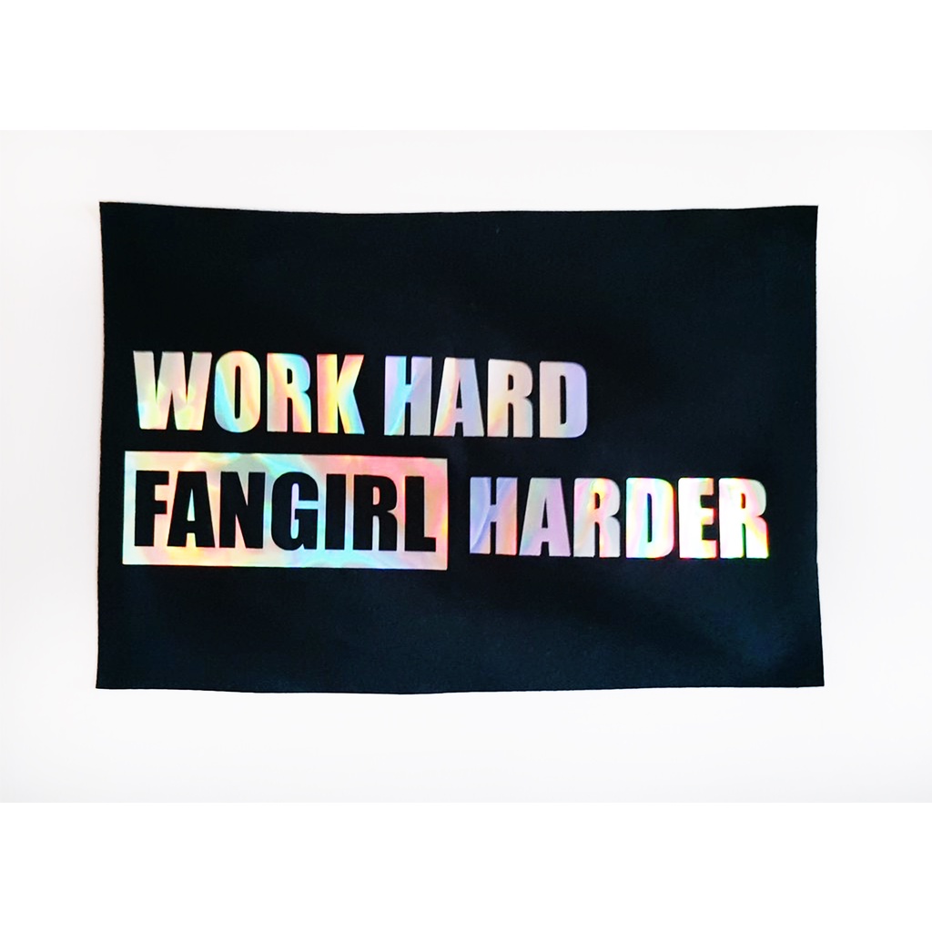 Work Hard Fangirl/Fanboy Harder Flag Banner Tapestry Wall Decoration ...