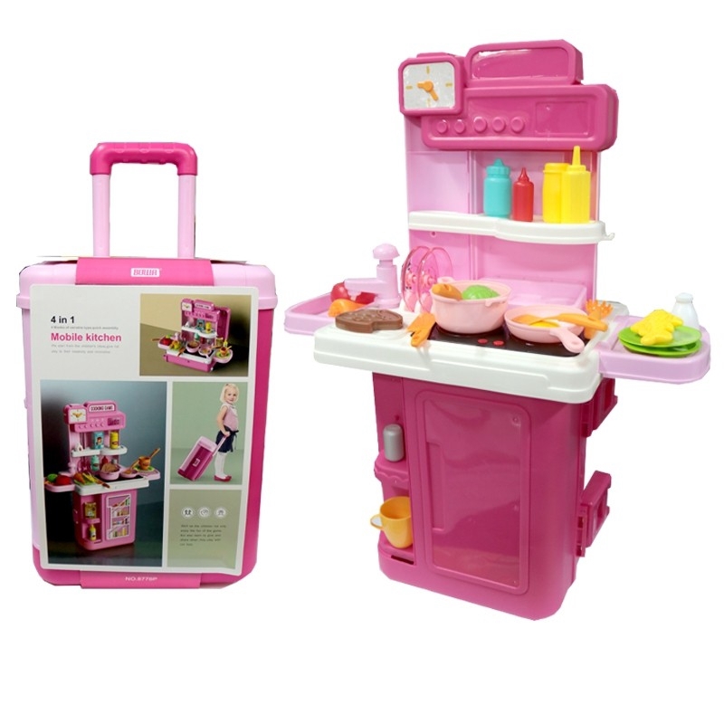 Kitchen Toy Set Suitcase Model (Pink) | Shopee Philippines