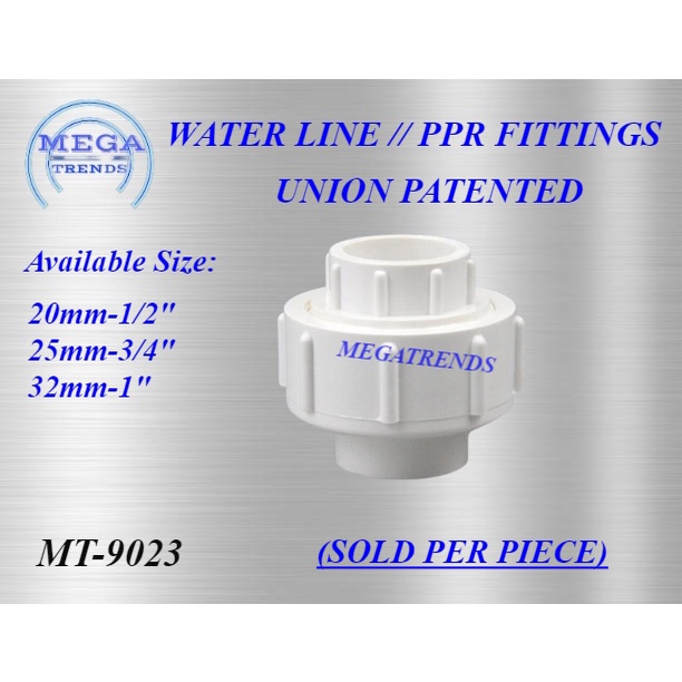 MT-9023 PPR Fittings Union Patented 1/2" 3/4" 1" INCHES | Shopee ...
