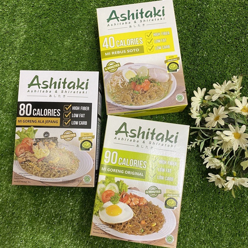 Ashitaki Ashitaba & Shirataki 3 Flavor 68gr Ashitaki Fried Noodles ...